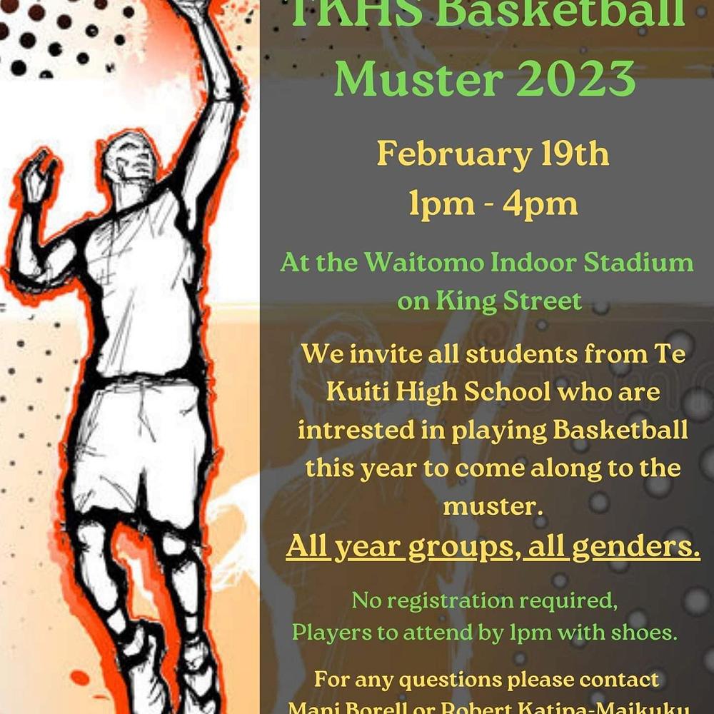 TKHS Basketball Muster 2023 — TKHS Newsletter - Term 1 : Week 3