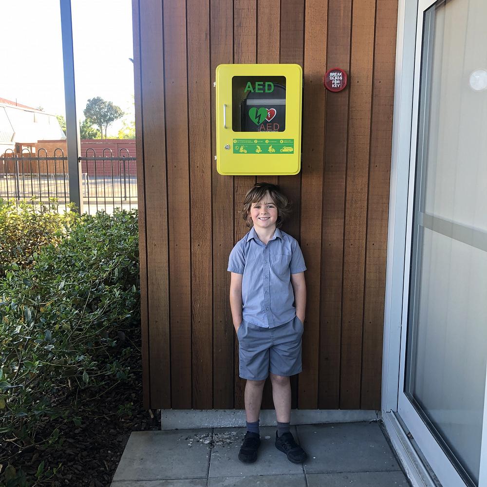 Update: New AED installed and ready for use!