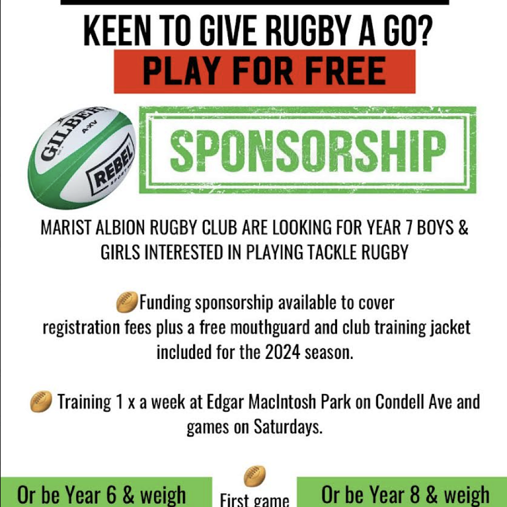 Marist Albion Rugby Club — Pānui #5 Friday 5 April 2024