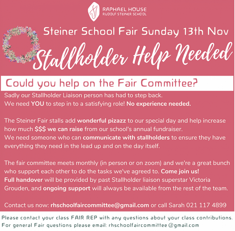 Steiner Fair - Stallholder Liaison - help wanted! — Bush Telegraph 3 June 2022