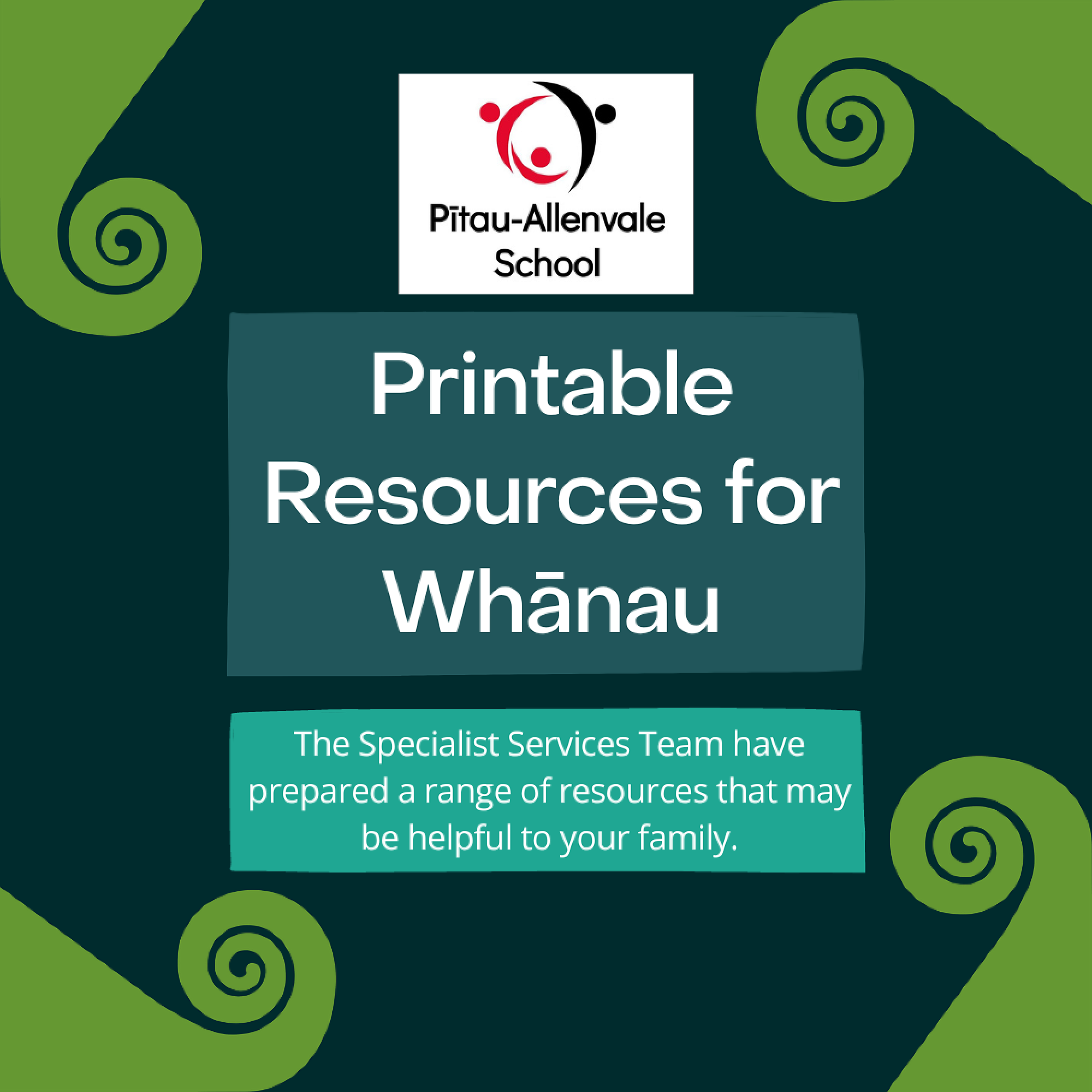 Printable Resources for Whānau