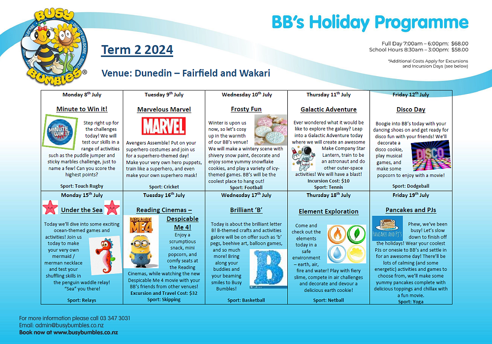 Busy Bumbles Holiday Programme
