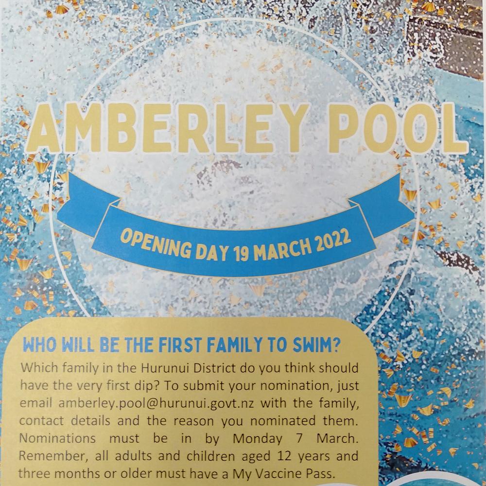 First Family to Swim in Amberley Pool