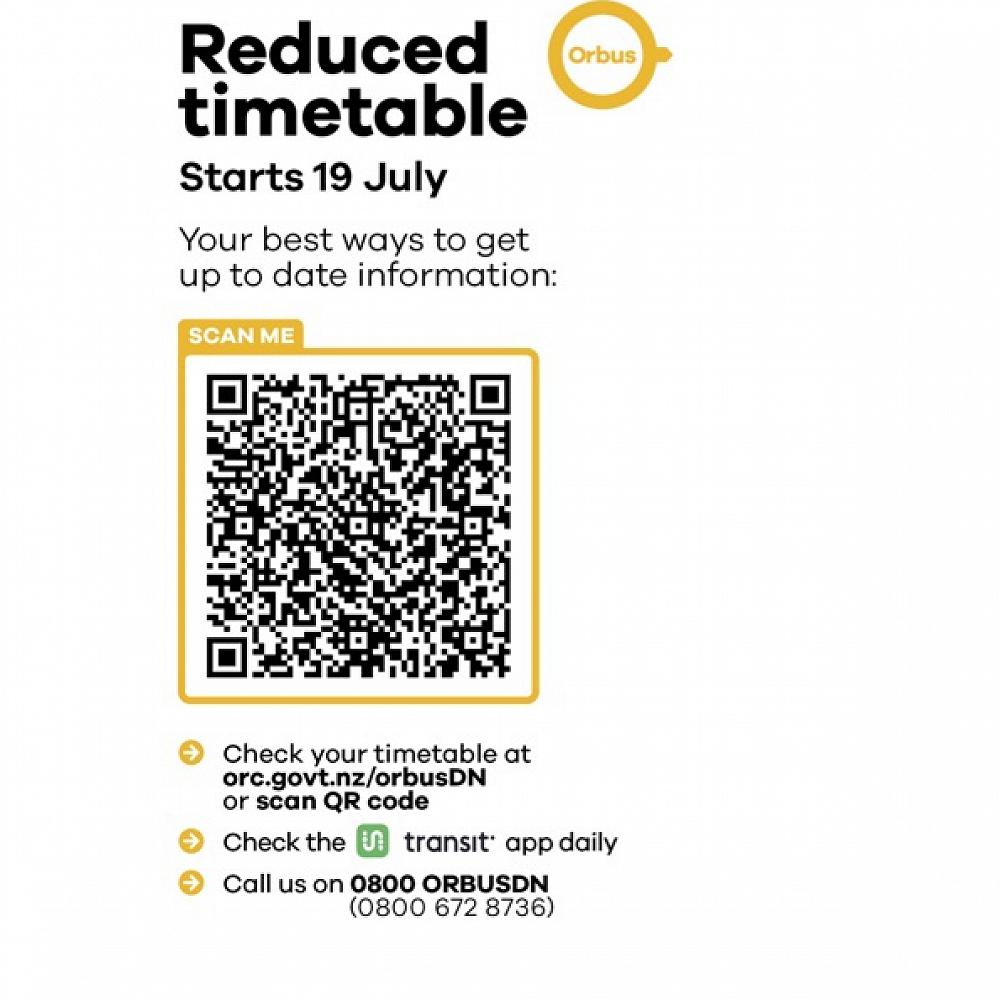 Buses are running on a reduced timetable