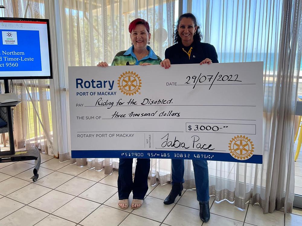 Port of Mackay welcomes new Rotary year with donation to Riding for the ...