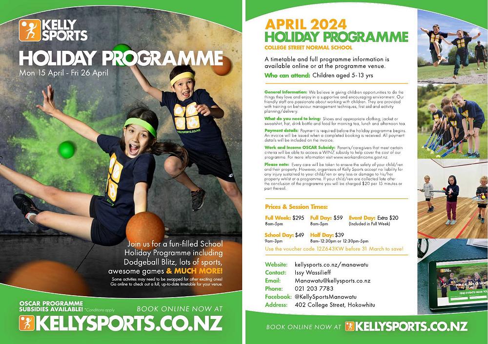 Kelly Sports Holiday Programme - April 2024