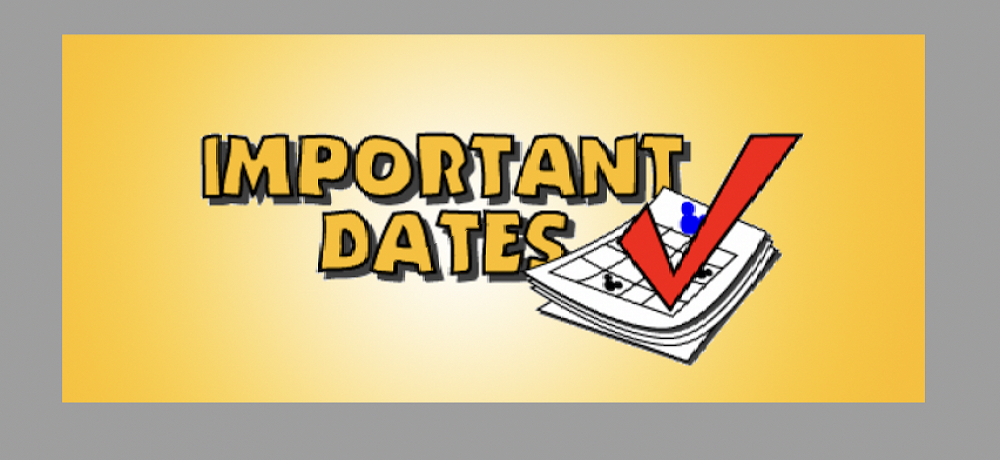 Dates for your calendars