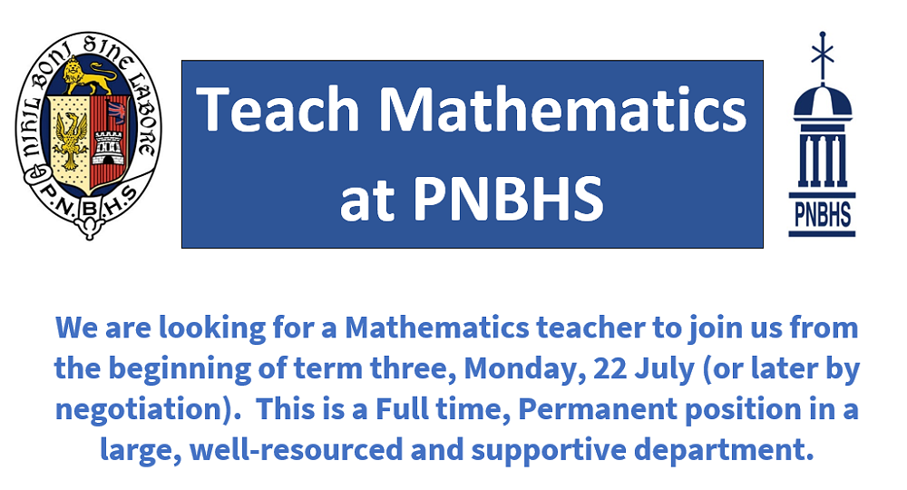 Teach Mathematics at PNBHS — PNBHS Weekly Update: Term 2, Week 8