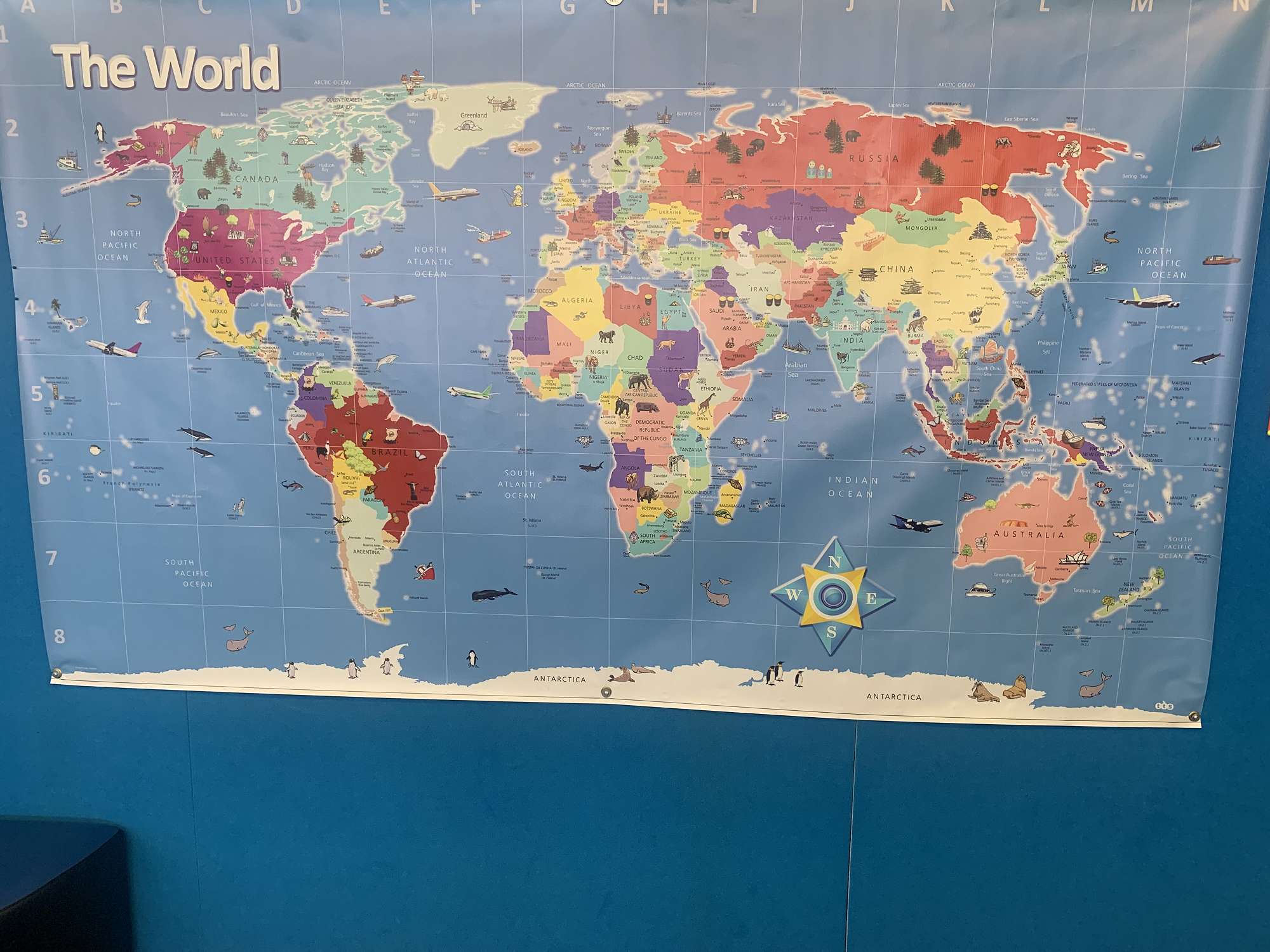We have a new World Map in the Library