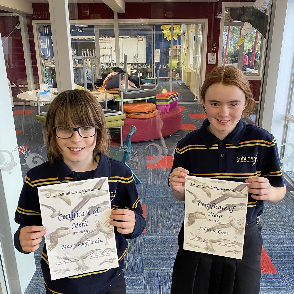 Our Term 2 legends - Addison Cope and Max Wooffindin