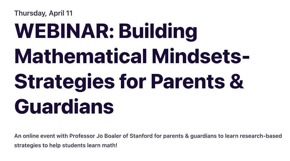 Building Mathematical Mindsets - Strategies for Parents and Guardians ...