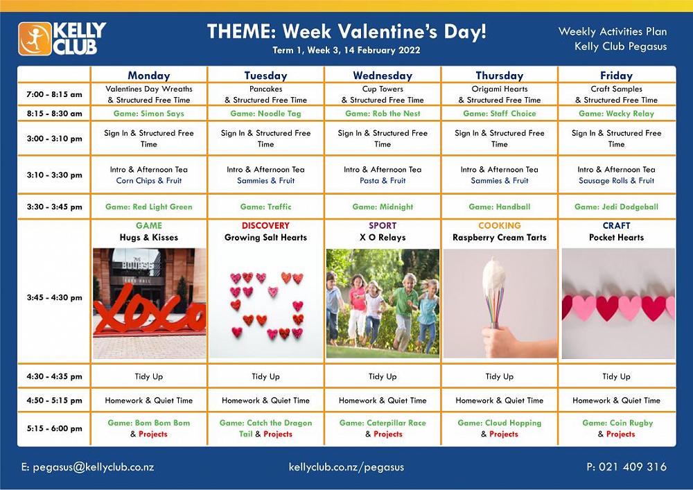 Next week at Kelly Club our weekly theme is "Week Valentines Day"