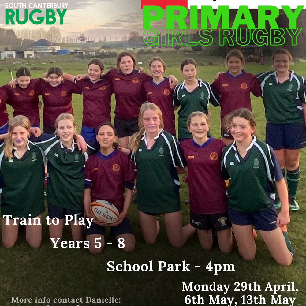 🏉GIRLS RUGBY TRAINING🏉 — Waimate High School Newsletter