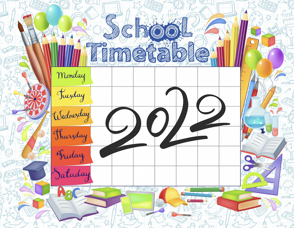 New school timetable for 2022