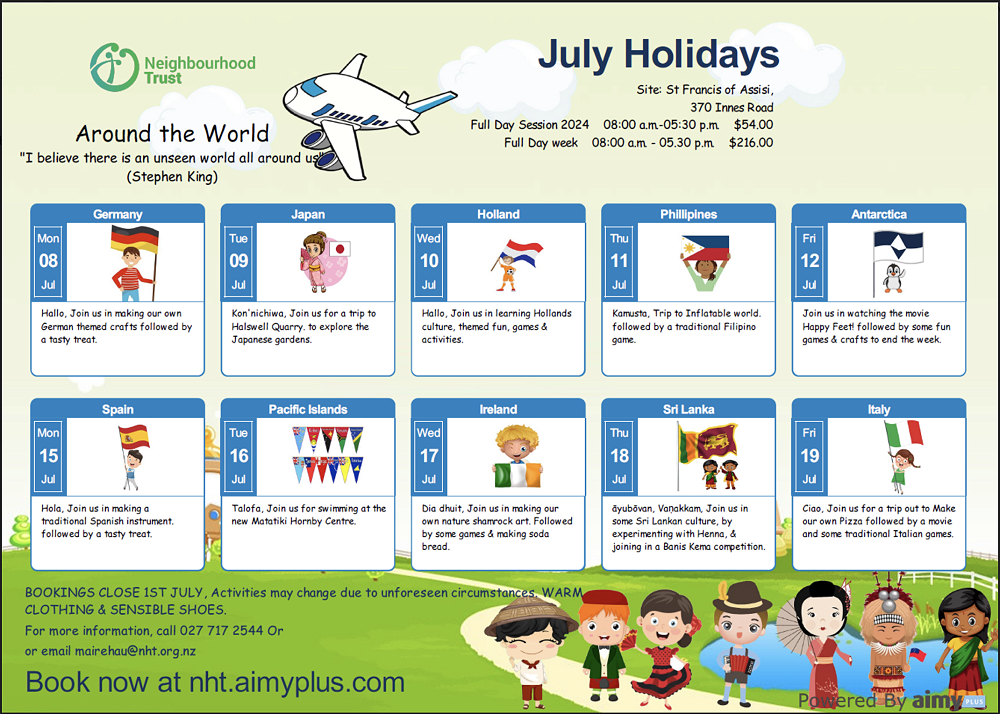 July Holiday Programme