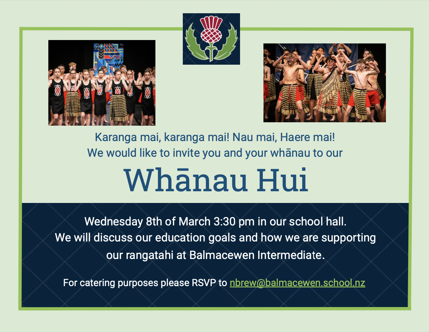 Whānau Hui | Balmacewen Intermediate