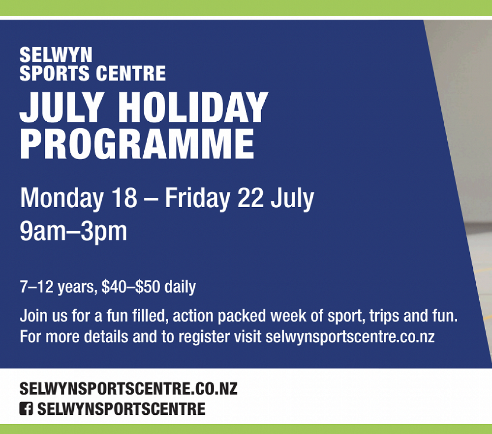 Selwyn Sports Centre July Holiday Programme