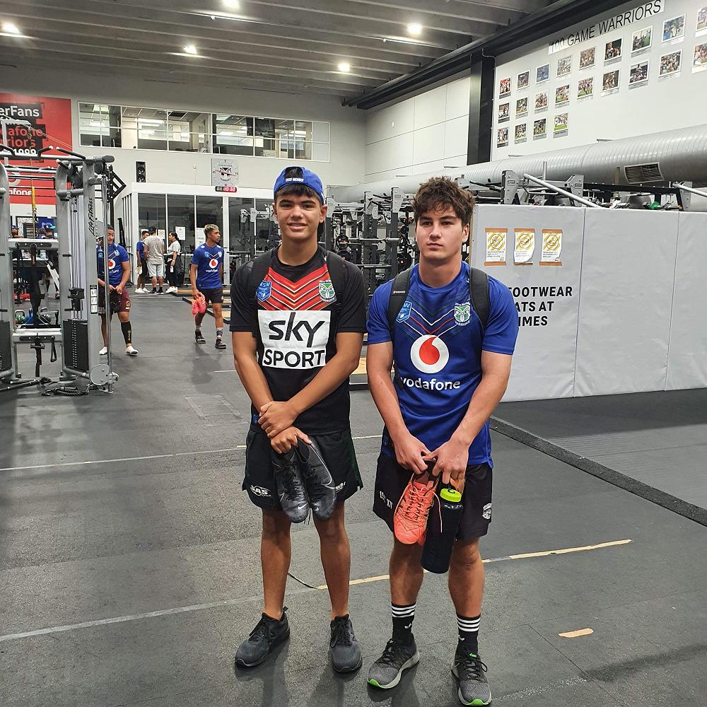 Braxton Wilson-Clune and James Parkinson Train with the Warriors