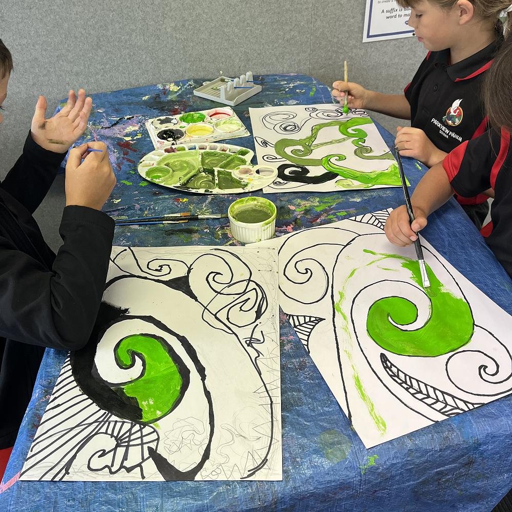 Koru Art in Pukeko — Term 1, Week 7