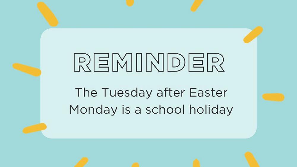 EASTER TUESDAY 2nd April