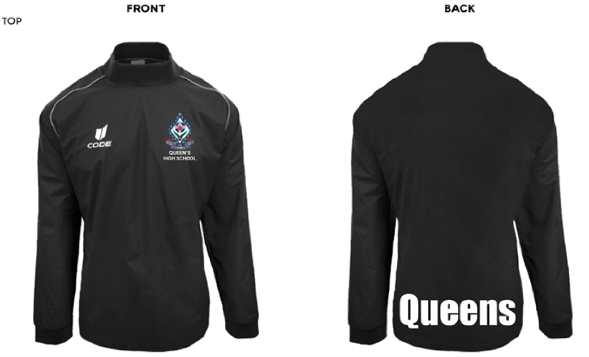 Queen’s High School Winter Sport Training Shell Jackets