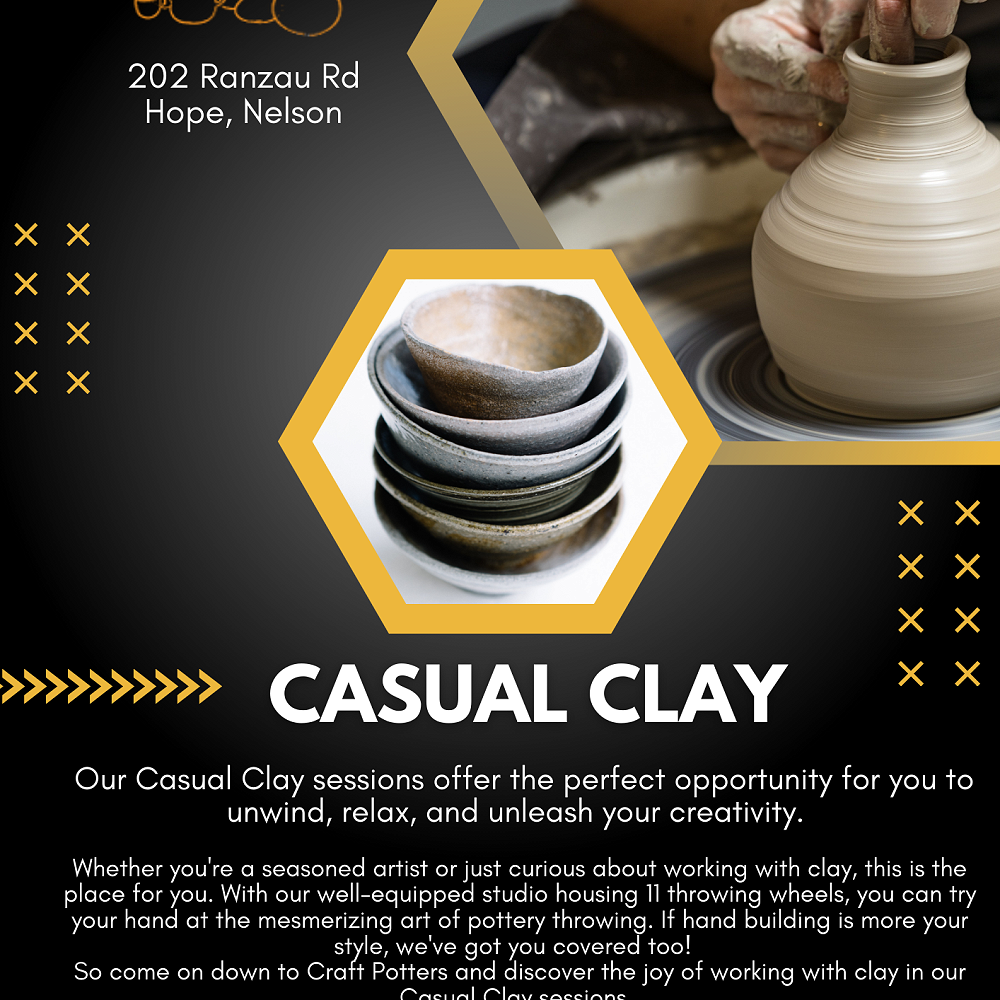 Casual Clay pottery sessions
