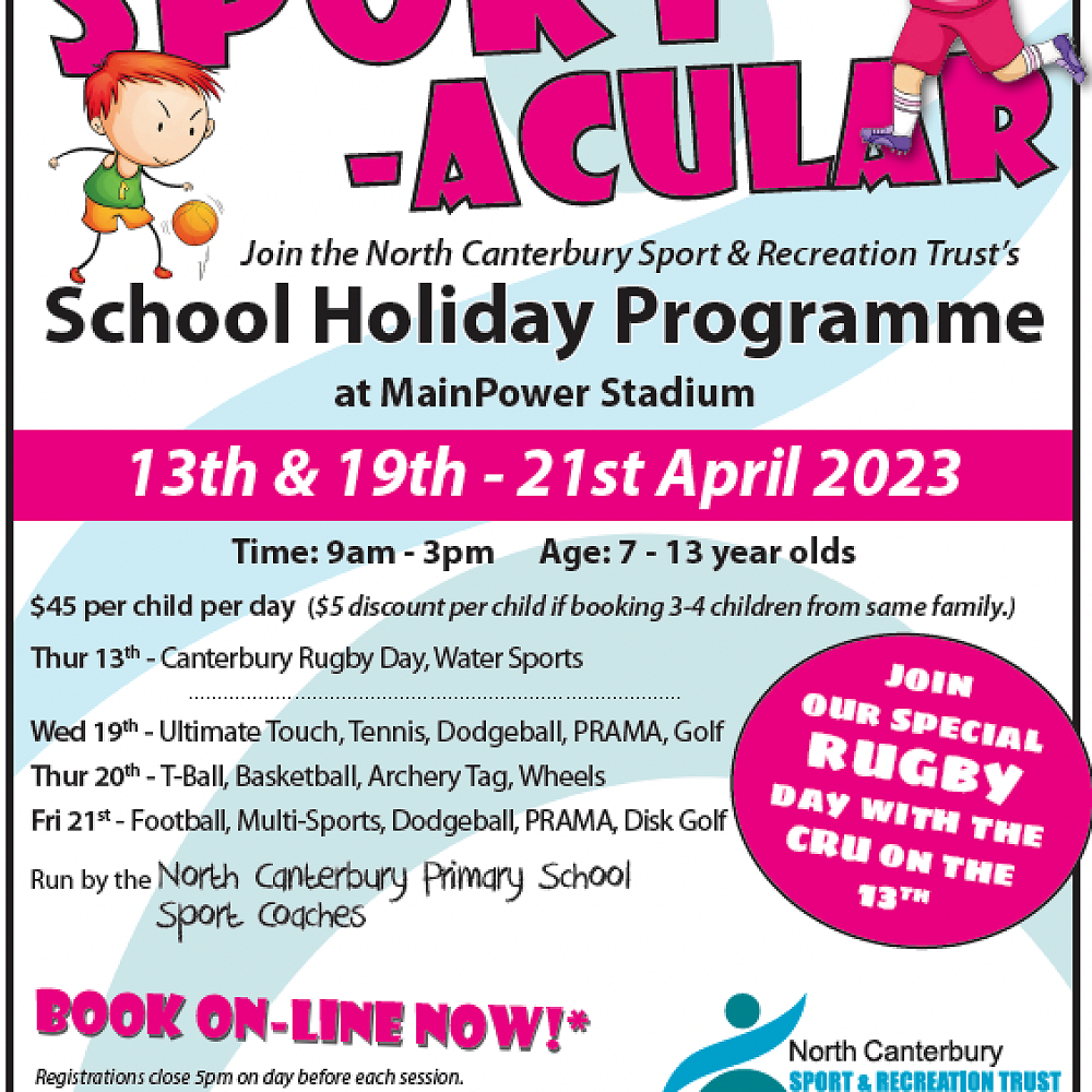 North Canterbury Sport & Recreation Trust School Holiday Programme ...
