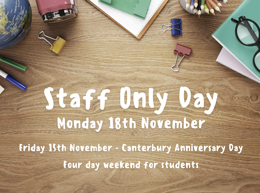 Staff Only Day - Monday 18th November