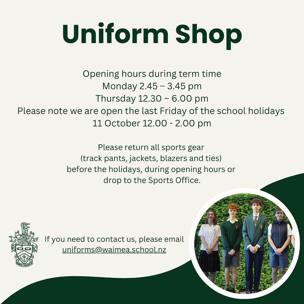 Uniform Shop — Newsletter - September 2024