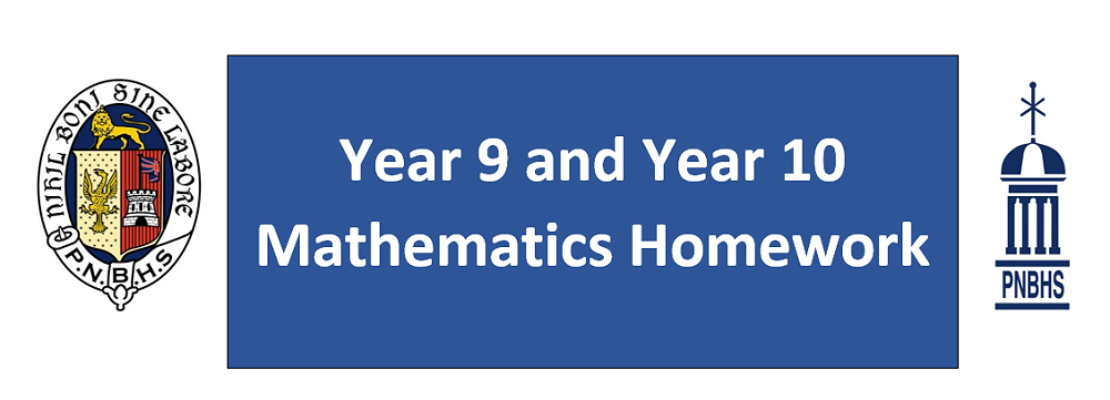 Year 9 and Year 10 Mathematics Homework 🧮 — Weekly Update: Term 1, Week 8
