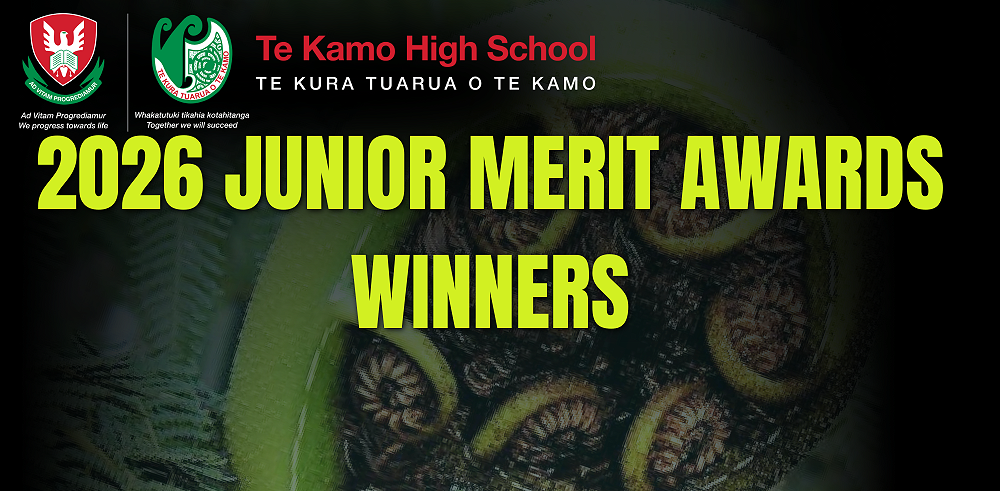 2026 Junior Merit Awards — TKHS Newsletter Pānui 12 December 2025