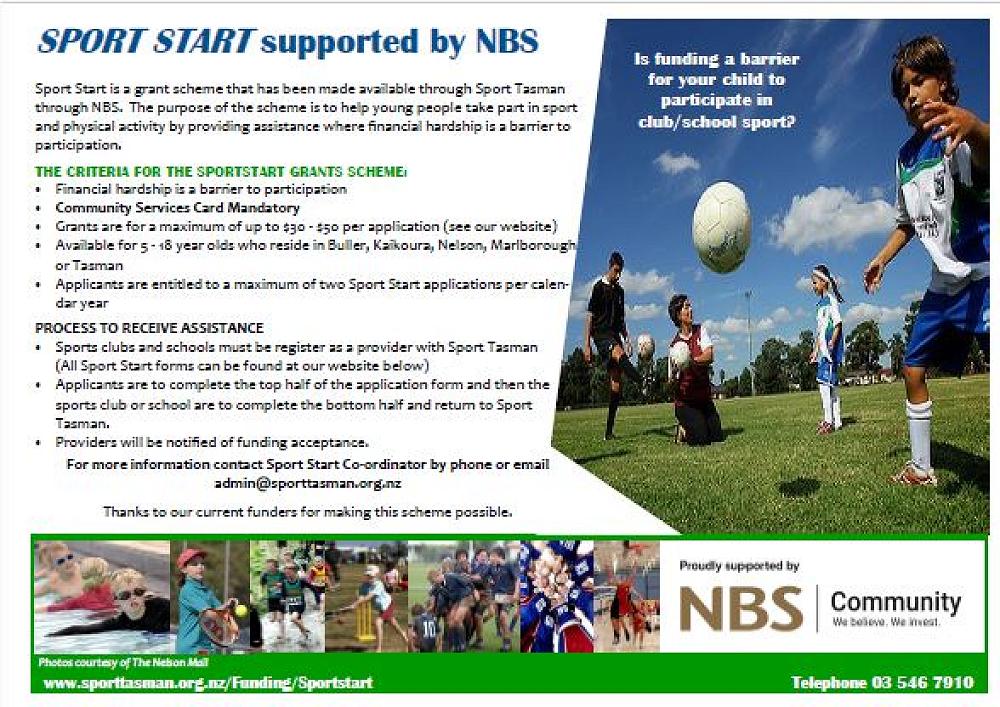 Sport Start Grant Scheme.