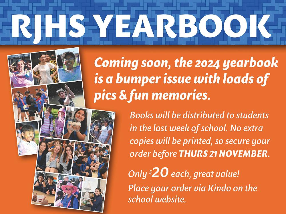 Junior High Yearbook — RJHS Newsletter - Term 4, Issue 3