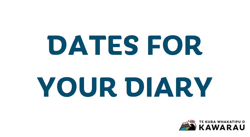 Dates For Your Diary!