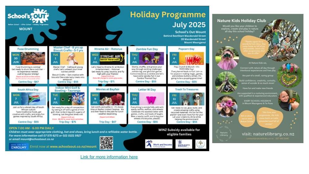 More July School Holiday Ideas — Week 8, Term 2, 2025 Newsletter