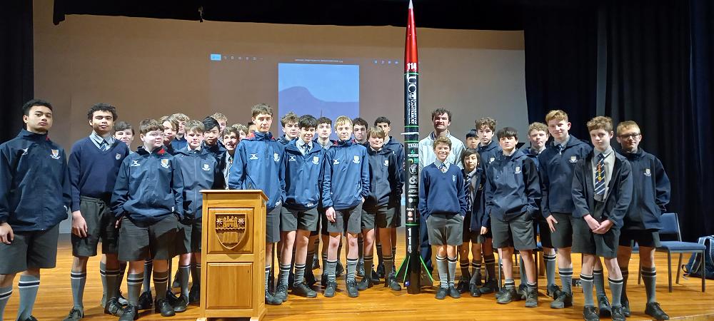 Past student inspires at senior assembly and ASPIRE group