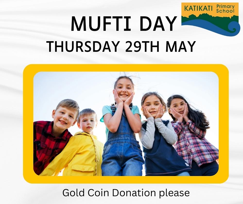 REMINDER for tomorrow! Mufti Day Thursday 29th May