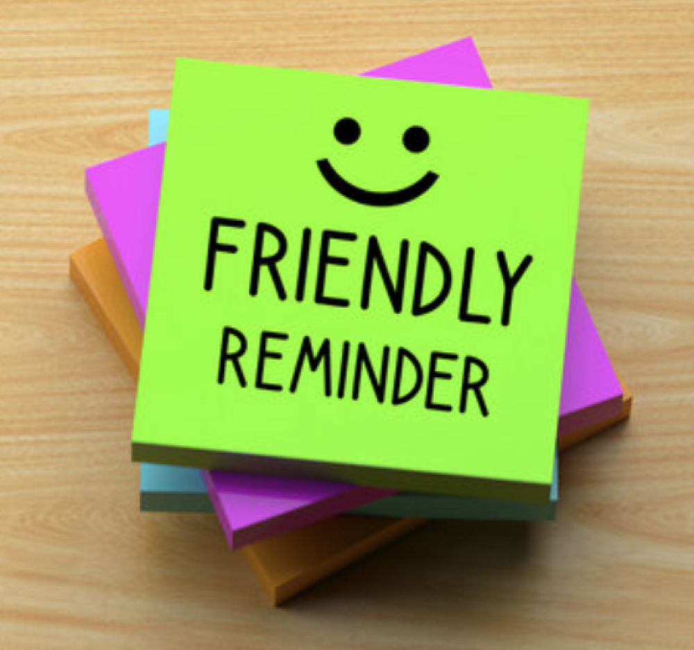 Reminders — Syndicate Two - Term 2 Week 1