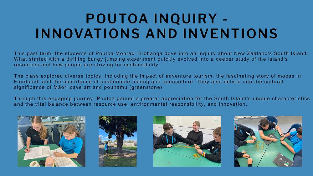 Poutoa Term 2 (Pā Dave) — Monrad Te Kura Waenga o Tirohanga, June ...