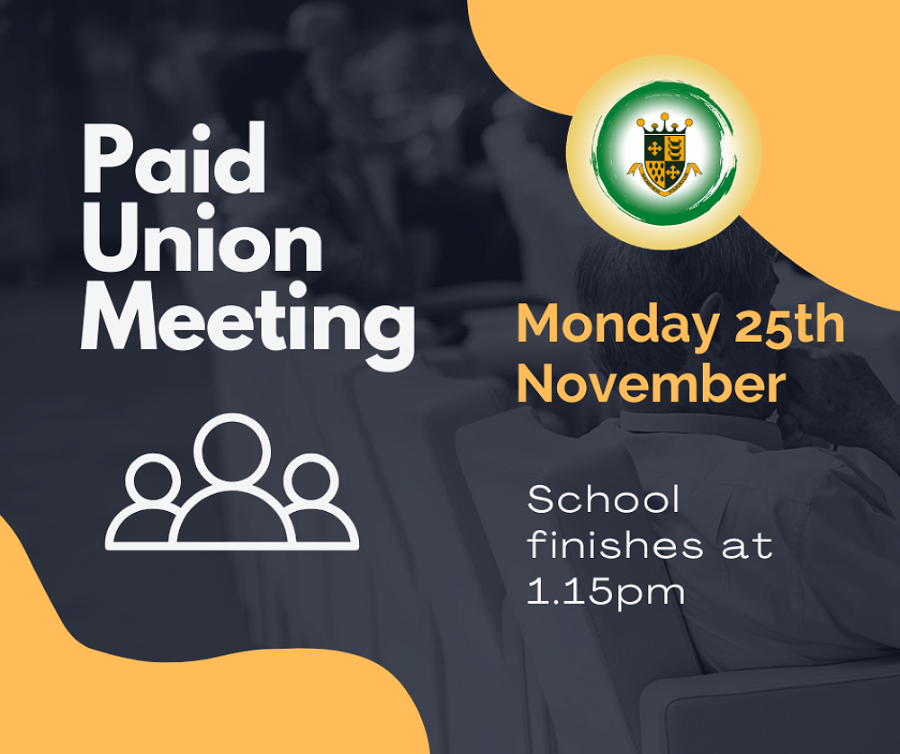 School Closing Early on Monday 25th November