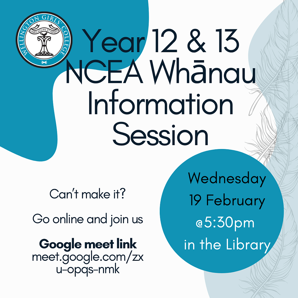 Year 12 & 13 NCEA Whānau Information Session