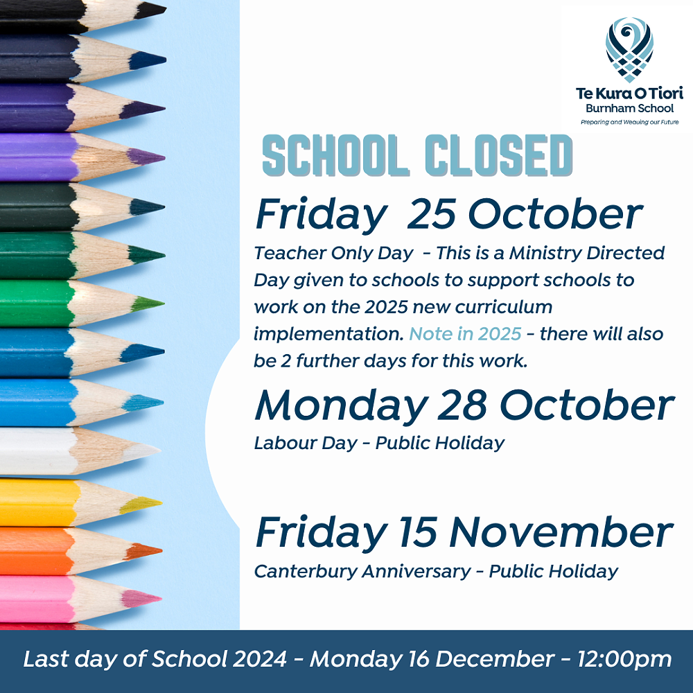 School Closed - Dates 2024