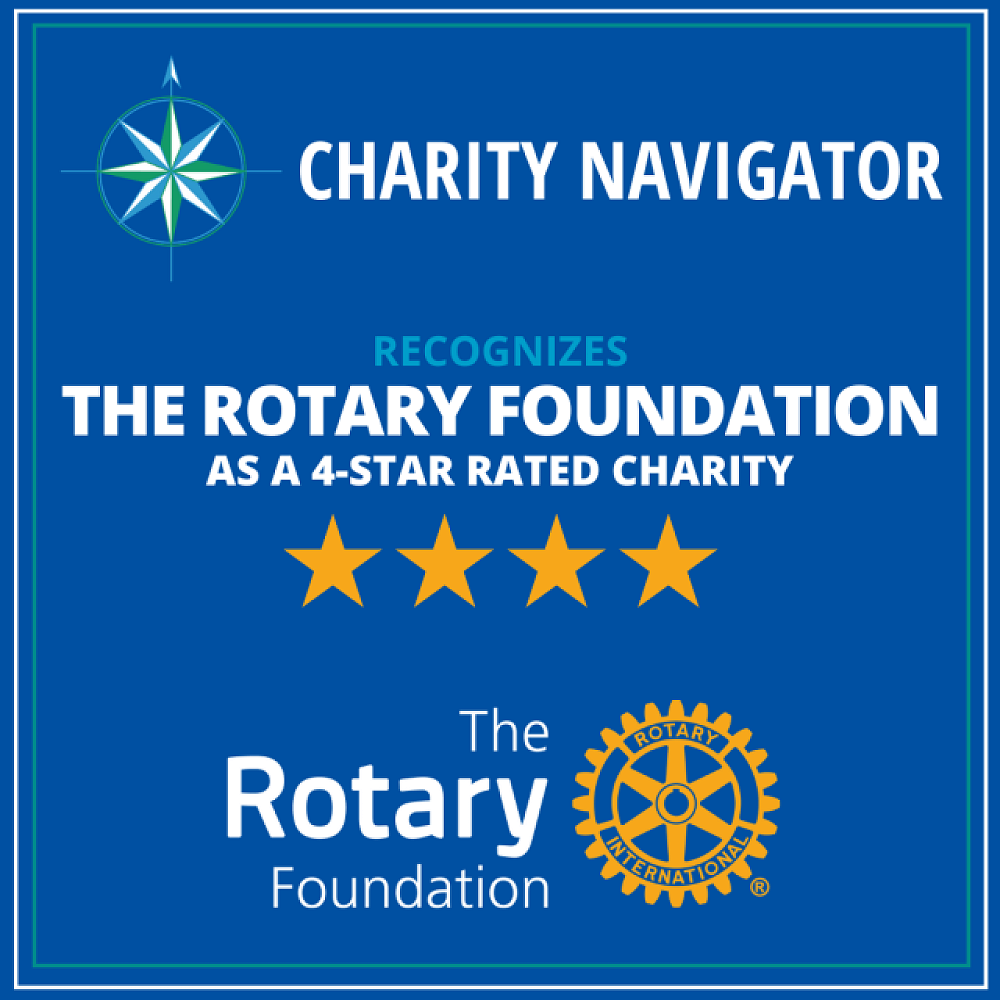 ROTARY FOUNDATION RECEIVES HIGHEST RATING