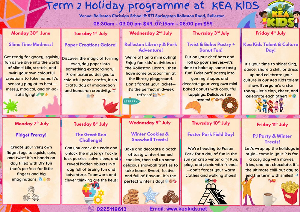 Kea Kids Term 2 Holiday Programme — Newsletter - Friday 6th June 2025