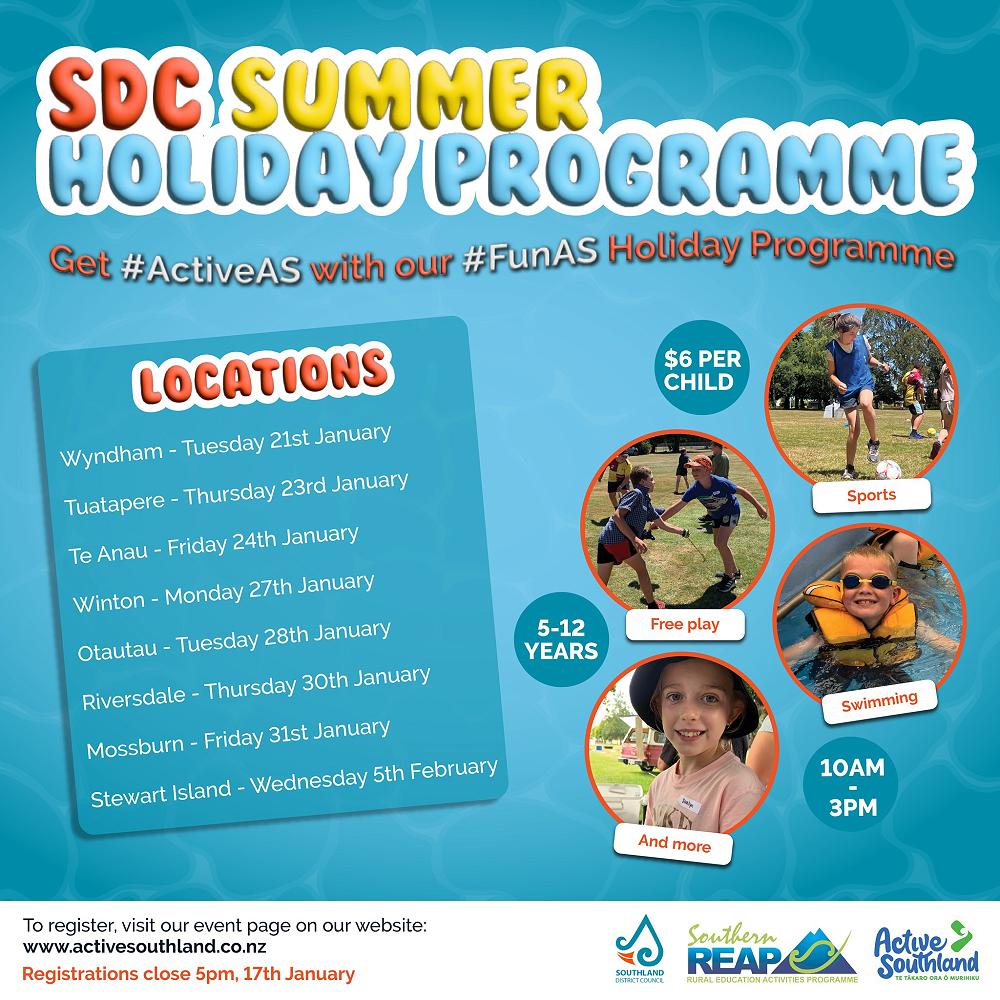 SDC Holiday Programme info 2025 — Newsletter - Term 4 2024, Week 9