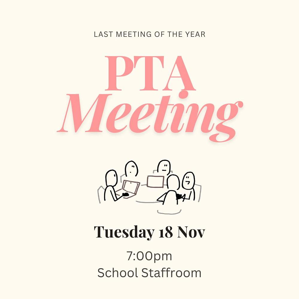 PTA Meeting Next Tue