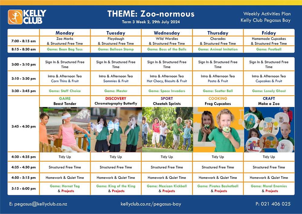Next week at Kelly Club. — Newsletter for Friday 26 July 2024