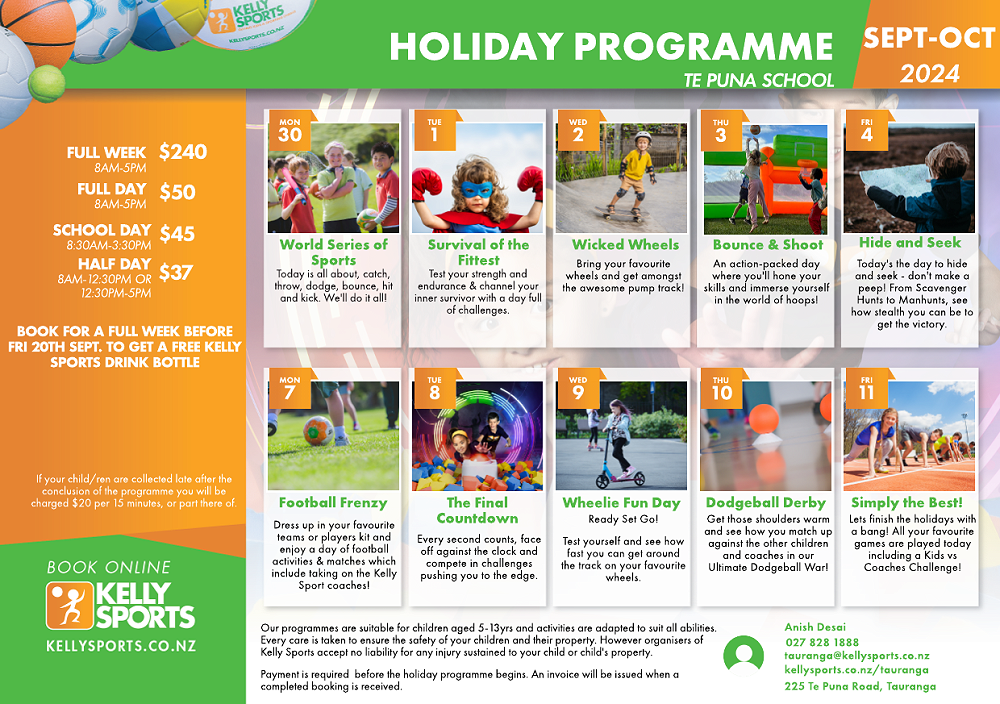 Kelly Sports Holiday Programme - Te Puna