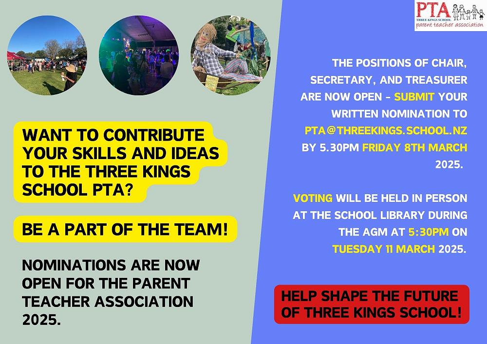 Join us for the PTA AGM — Term 1 2025 - News Bulletin