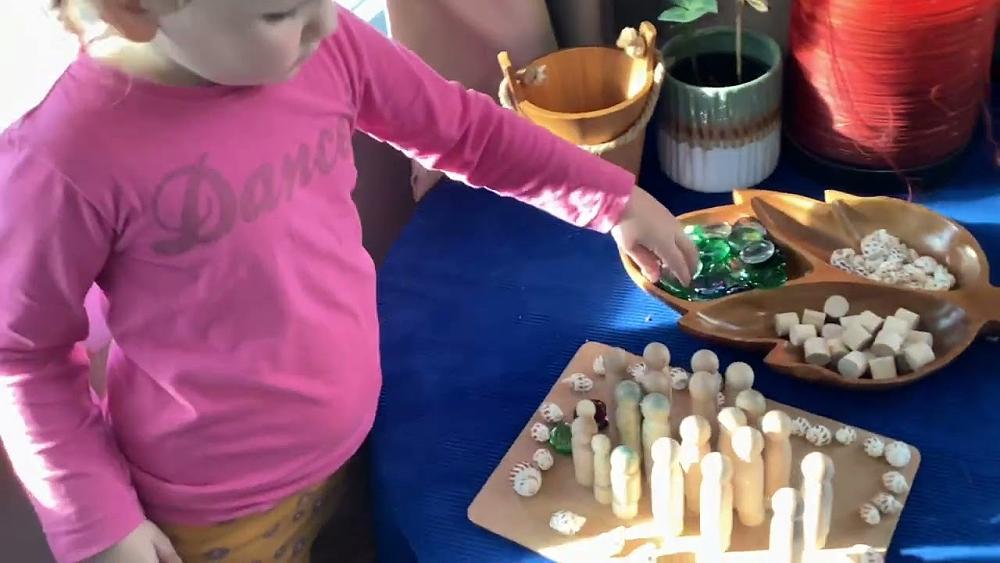 Video: Small loose parts exploration at Rhona Day Kindergarten